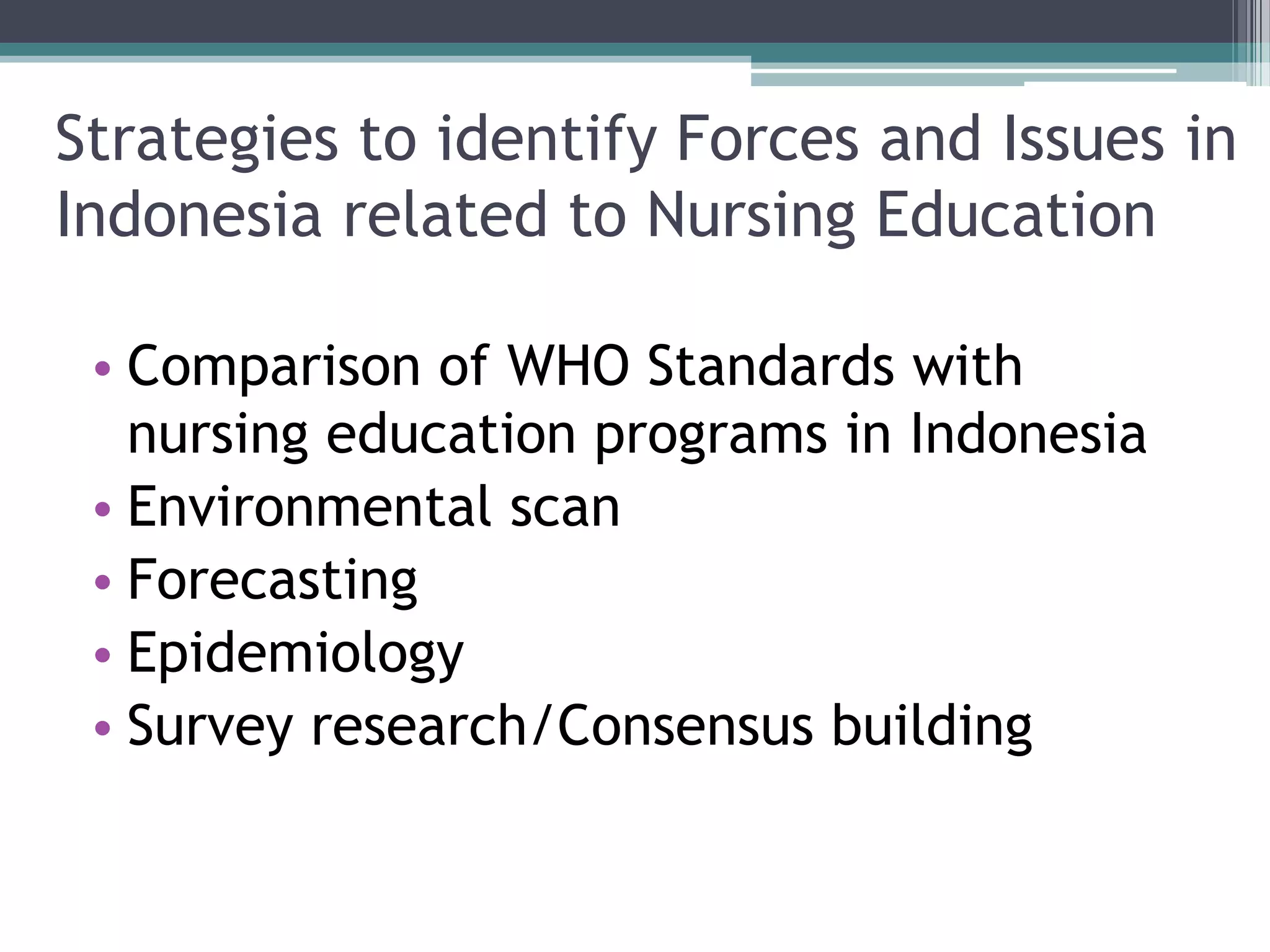 Current trends and issues in nursing education ppt | PPT