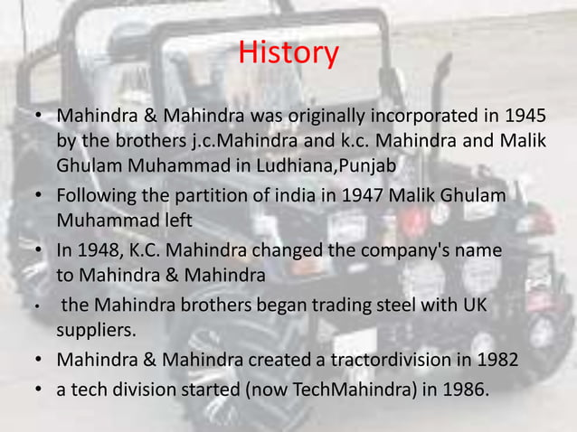 mahindra | PPT