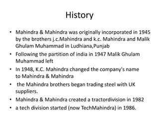 MAHINDRA &MAHINDARA | PPTX