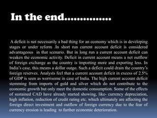 Current account deficit of india | PPTX