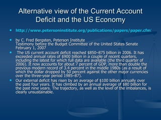 "Do Current Account Deficits Matter?" | PPT