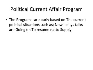 Current affair programs | PPT