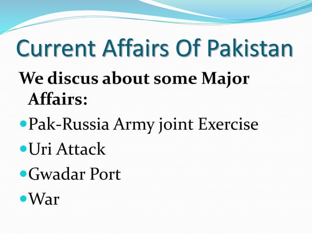 Current affairs | PPTX