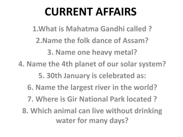 Current affairs Gk | PPTX