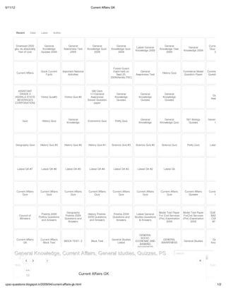 Current affairs gk | PDF
