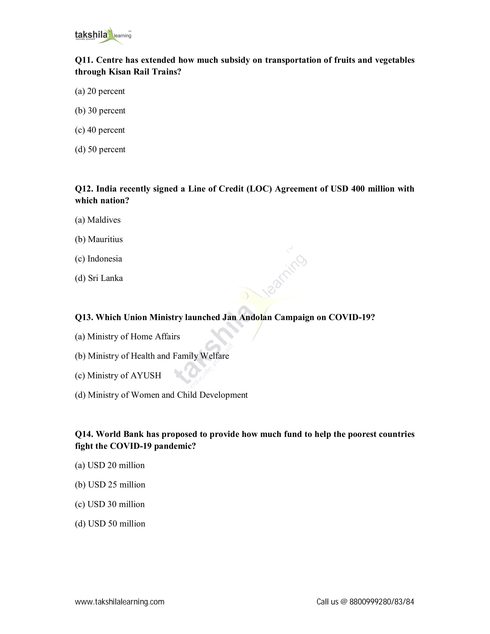 Current Affairs Quiz 2020 Weekly Pdf