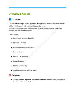 Current Affairs Worksheet for Students for Competitive Exams | PDF