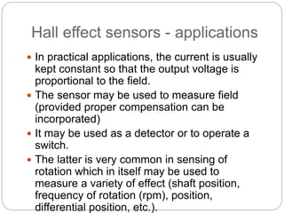 Current and power using hall sensors | PPTX