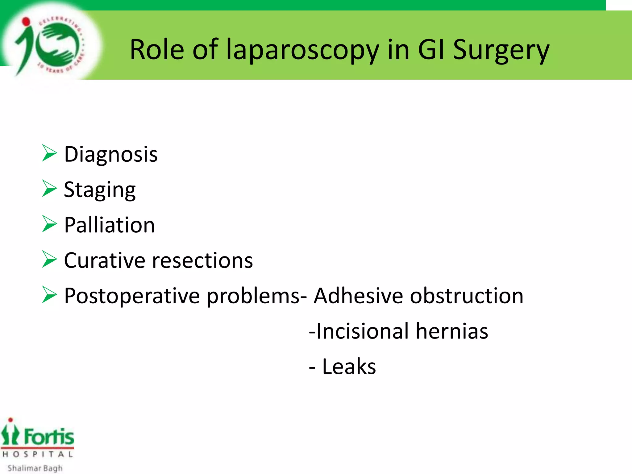 Current Applications of Laparoscopic in GI surgery | PPTX
