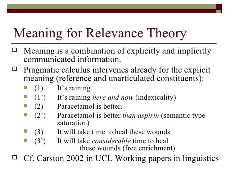 On Implicatures Pragmatic Enrichment And Explicatures