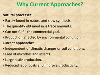 Current approaches toward production of secondary plant metabolites ...