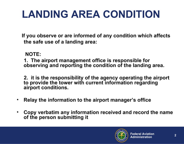 Air Traffic Controllers Runway Condition Reporting | PPT