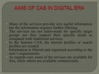 Current awareness service a contemporary issue in digital era - anil ...