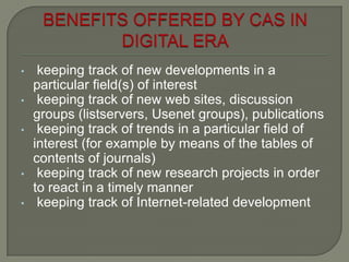 Current awareness service a contemporary issue in digital era - anil ...