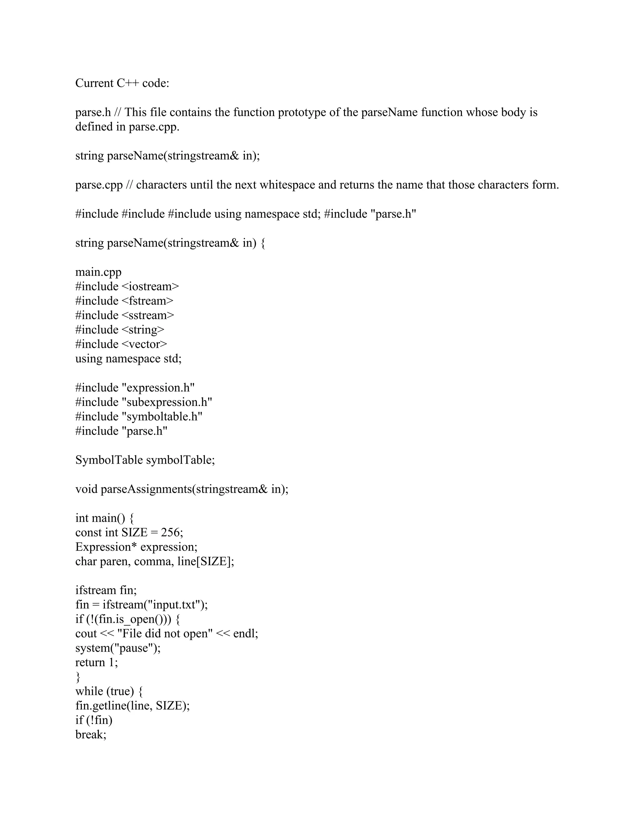 Current C++ code- parse-h -- This file contains the function prototype (1).pdf