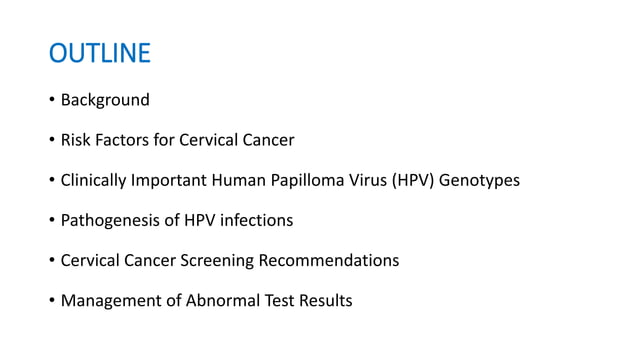Current cervical cancer screening guidelines 2018 | PPTX