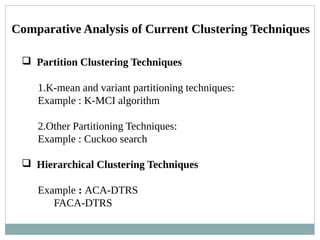 Current clustering techniques | PPT