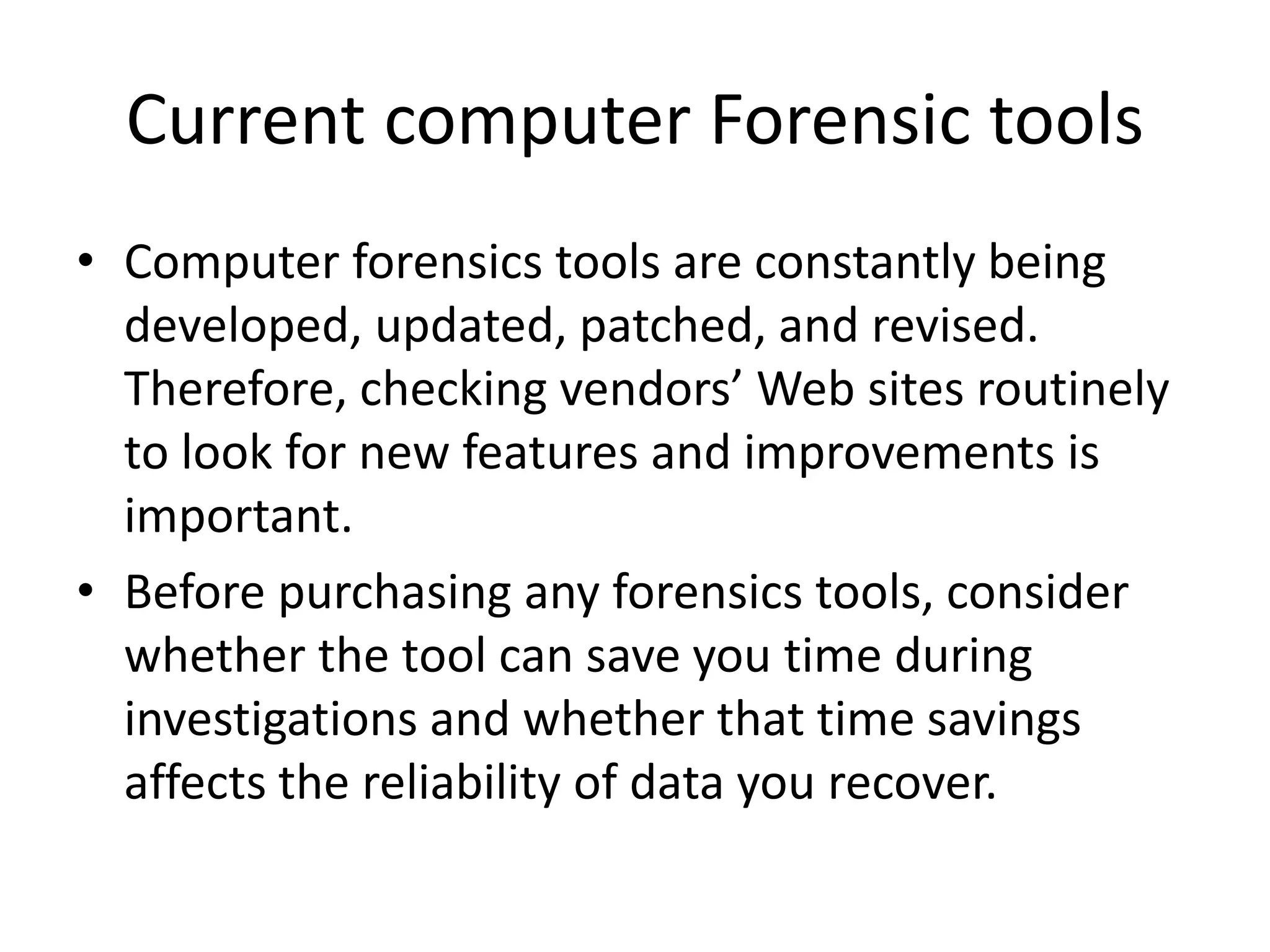 Computer Forensic Tools Hardware And Software Tools Pptx Operating Systems Computer Software