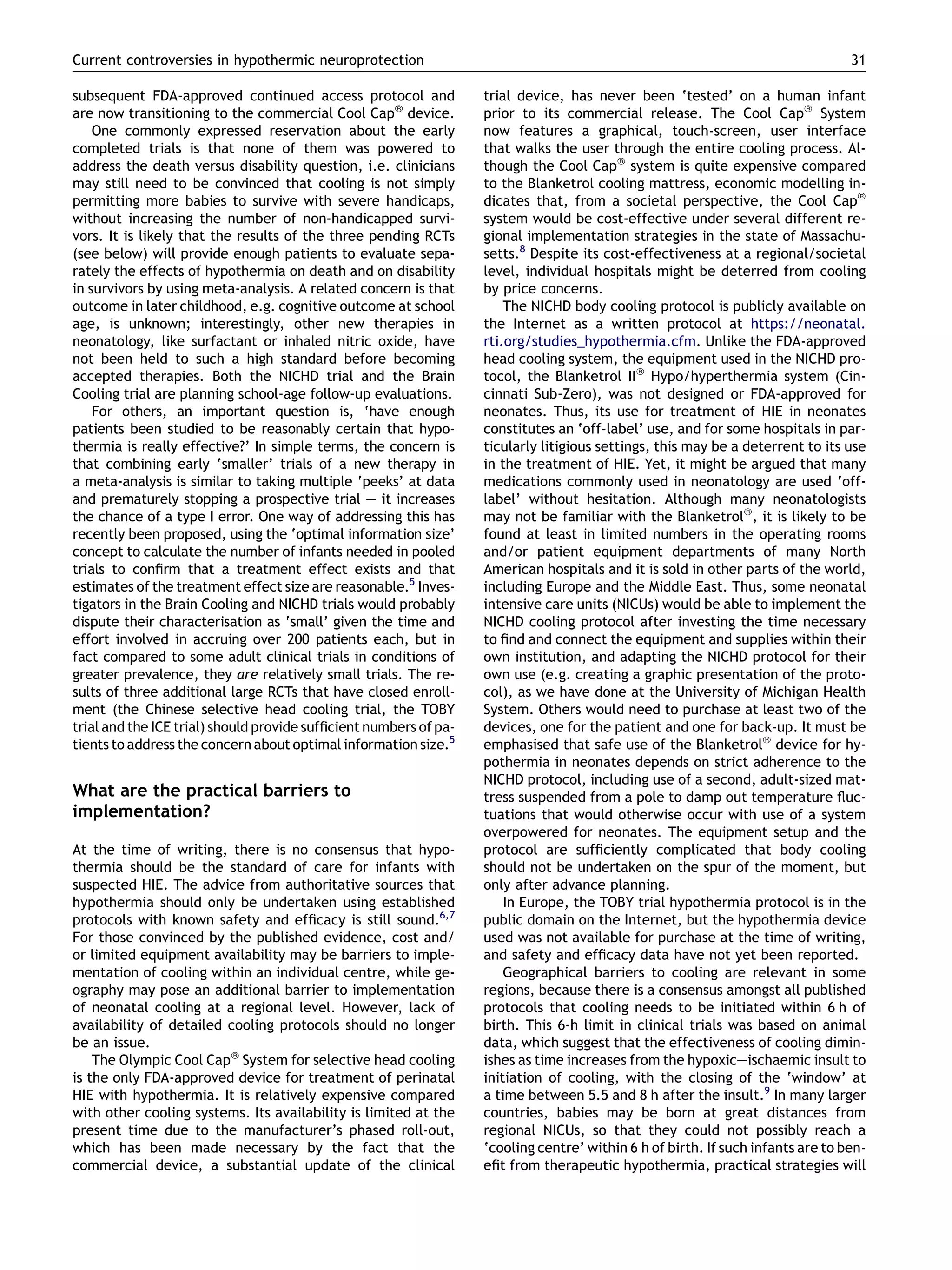 Current Controversies in Hypothermic Neuroprotection | PDF | First Aid | Injuries