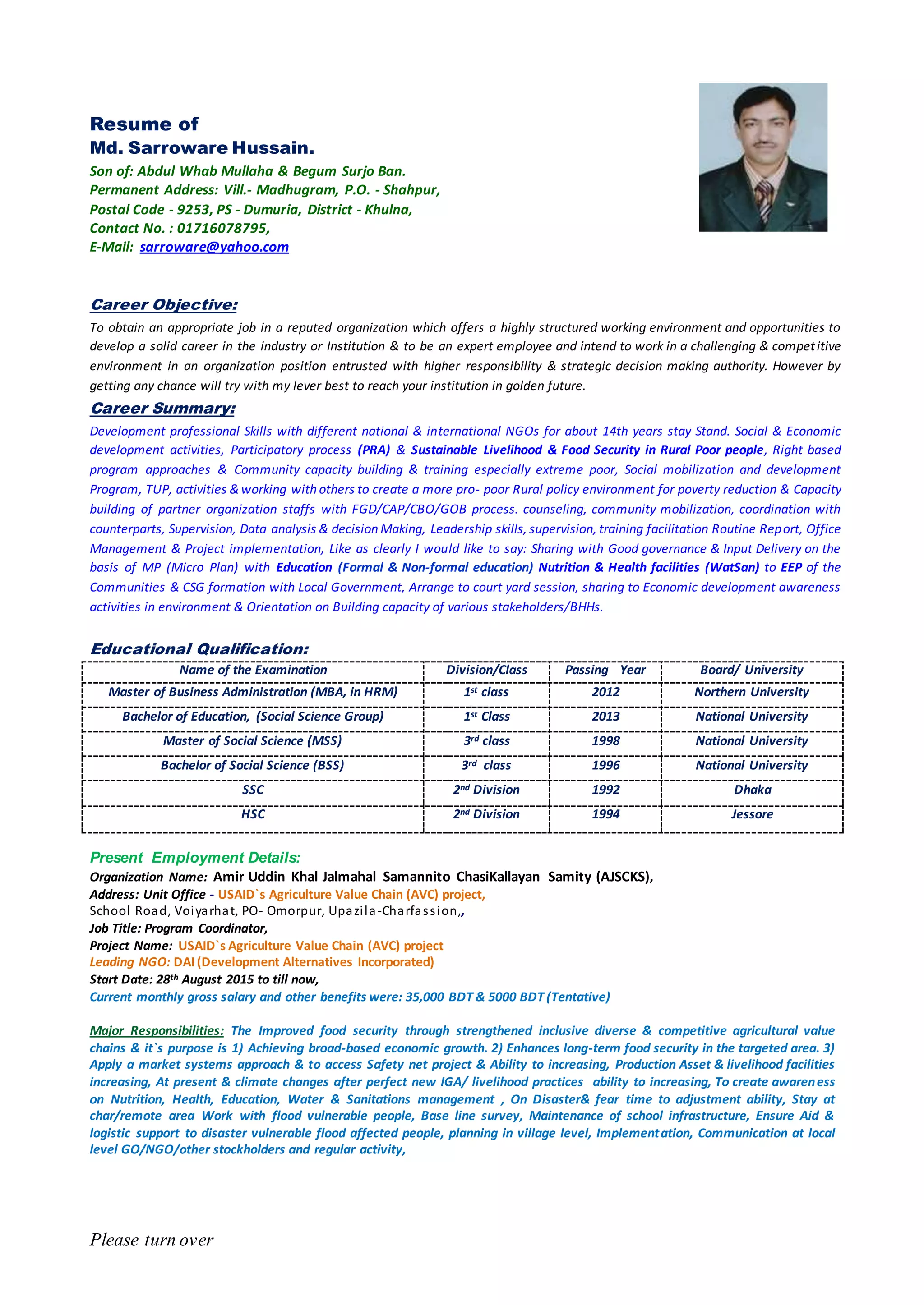Current cv for suitable job 23,11. 2015 | PDF