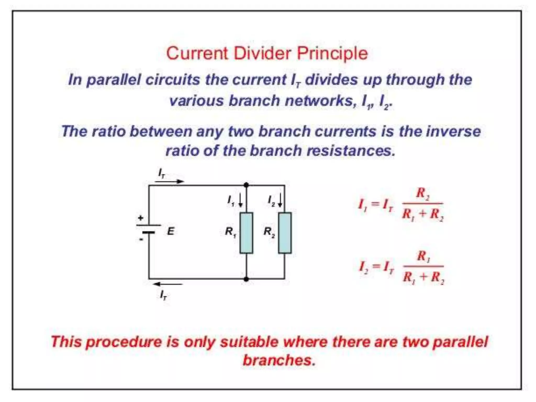 Current divider rule | PPTX | Physics | Science