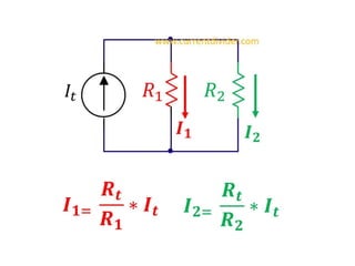 Current divider rule | PPTX | Physics | Science