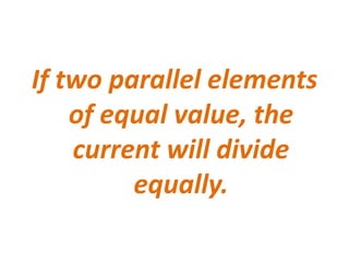 Current divider rule | PPTX | Physics | Science