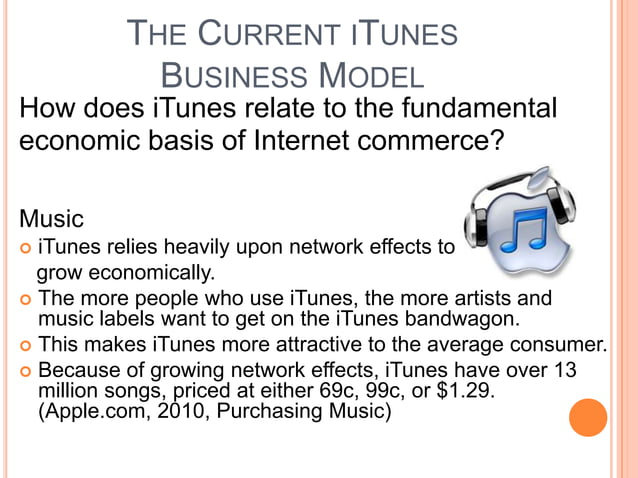 Current economy of i tunes | PPT