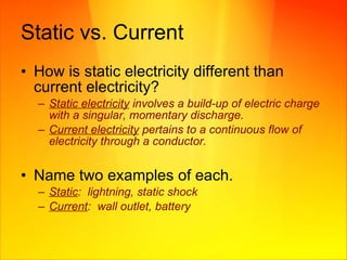 Current Electricity | PPT | Chemistry | Science