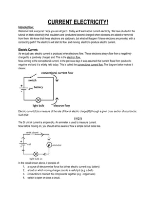 Current electricity | PDF