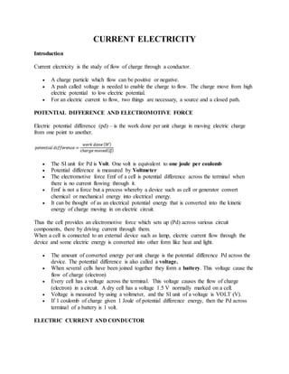 Current electricity | DOCX