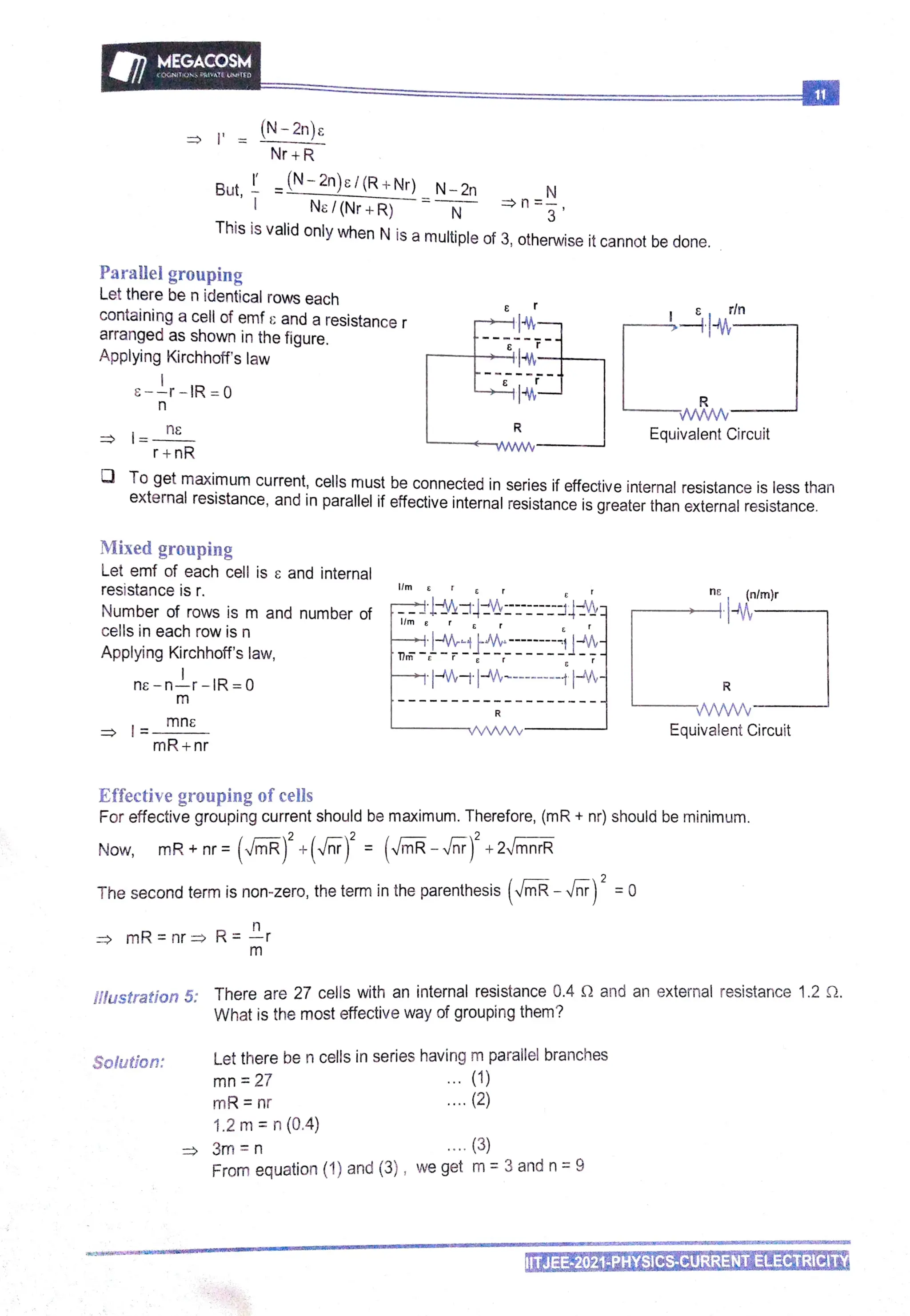 Current electricity . Module of FIITJEE and PDF of past year JEE ...