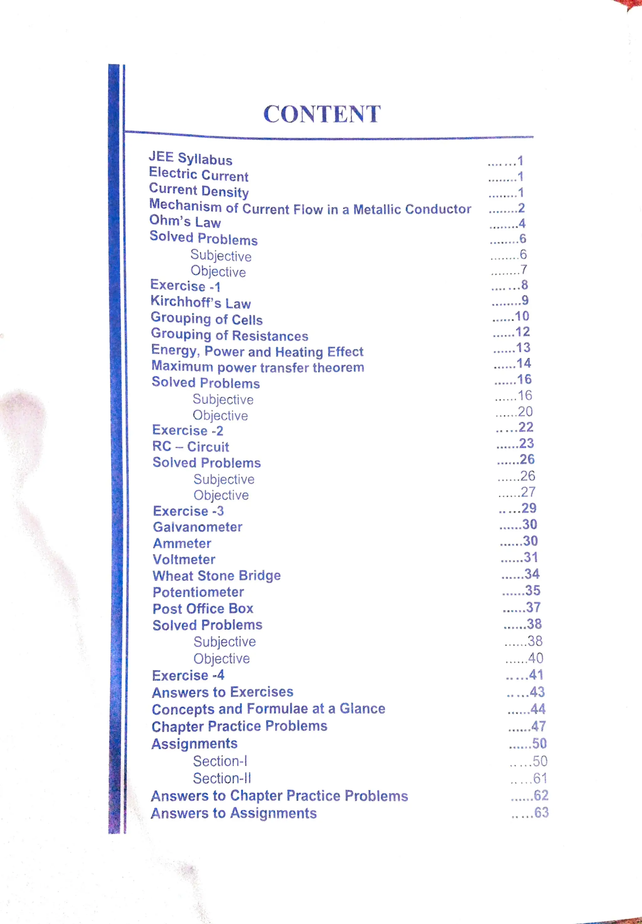 Current electricity . Module of FIITJEE and PDF of past year JEE ...