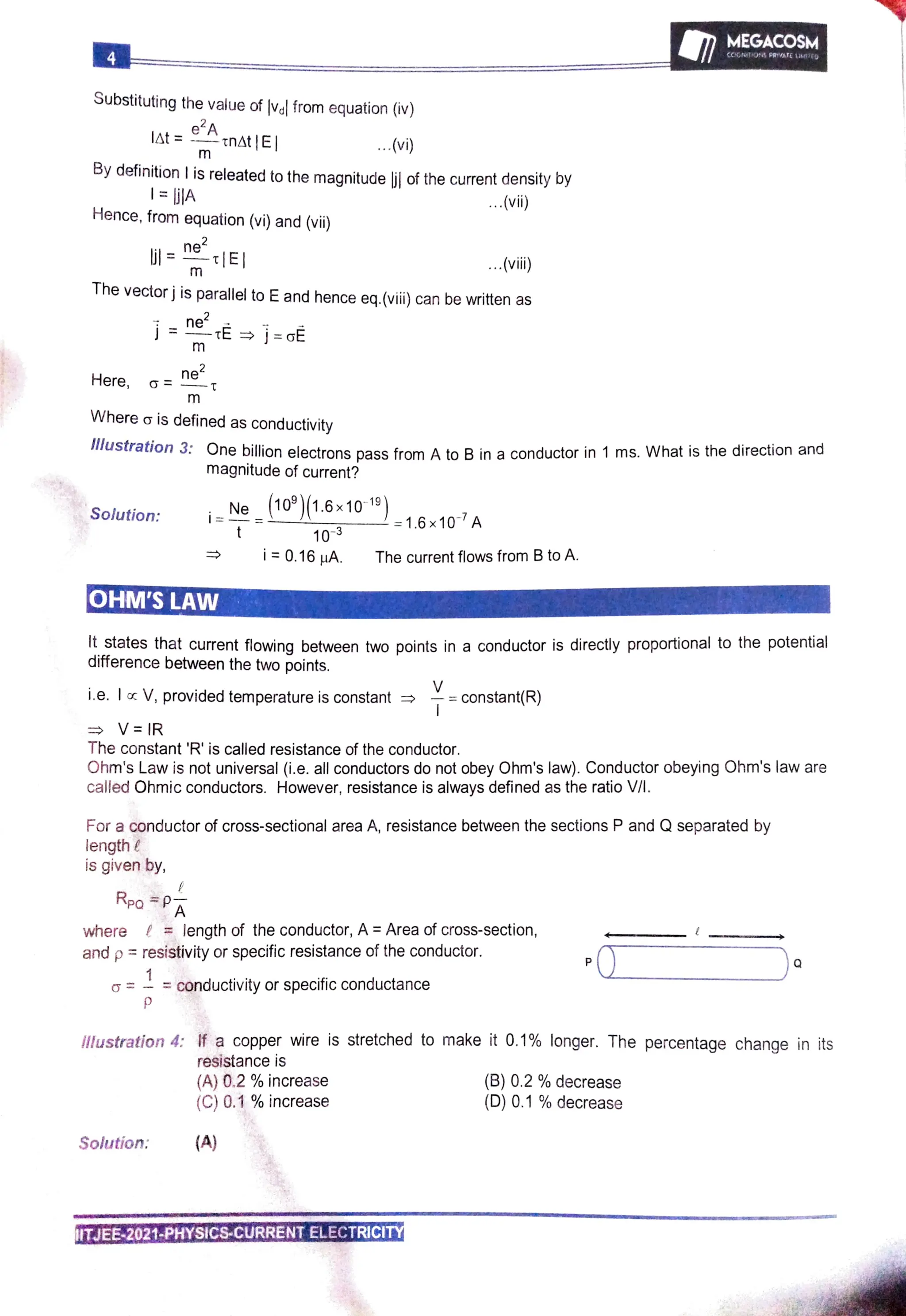 Current electricity . Module of FIITJEE and PDF of past year JEE ...