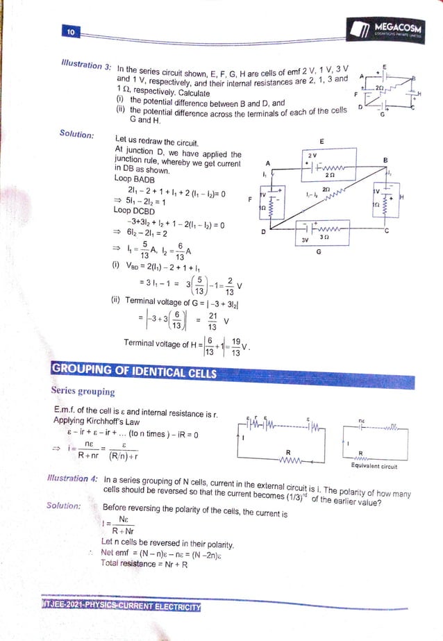Current electricity . Module of FIITJEE and PDF of past year JEE ...