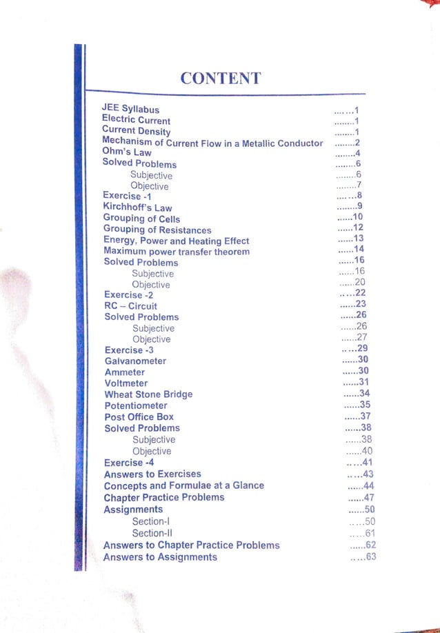 Current electricity . Module of FIITJEE and PDF of past year JEE ...