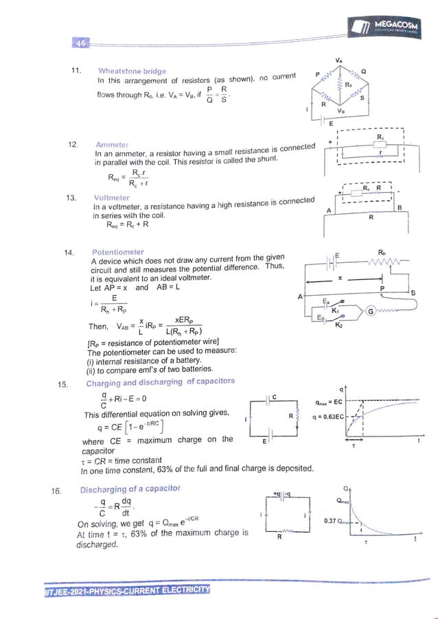 Current electricity . Module of FIITJEE and PDF of past year JEE ...