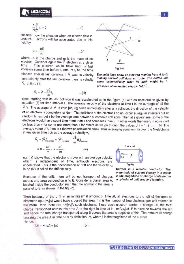 Current electricity . Module of FIITJEE and PDF of past year JEE ...