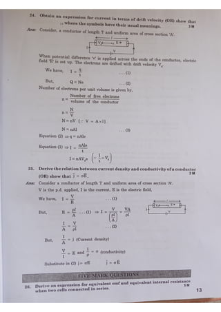important question of current electricity | PDF