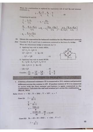important question of current electricity | PDF