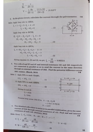 important question of current electricity | PDF