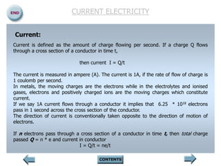 Current Electricity Definition