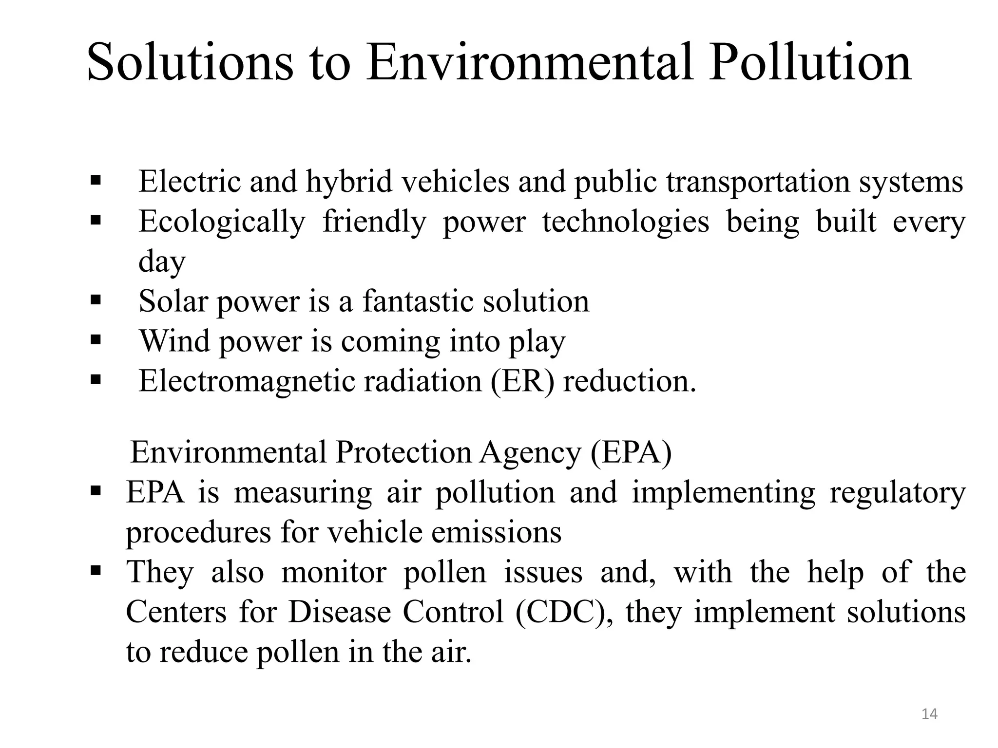 Current environmental challenges and corresponding solution | PPT