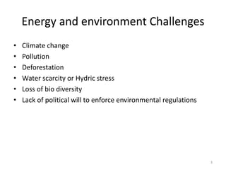 Current environmental challenges and corresponding solution | PPT