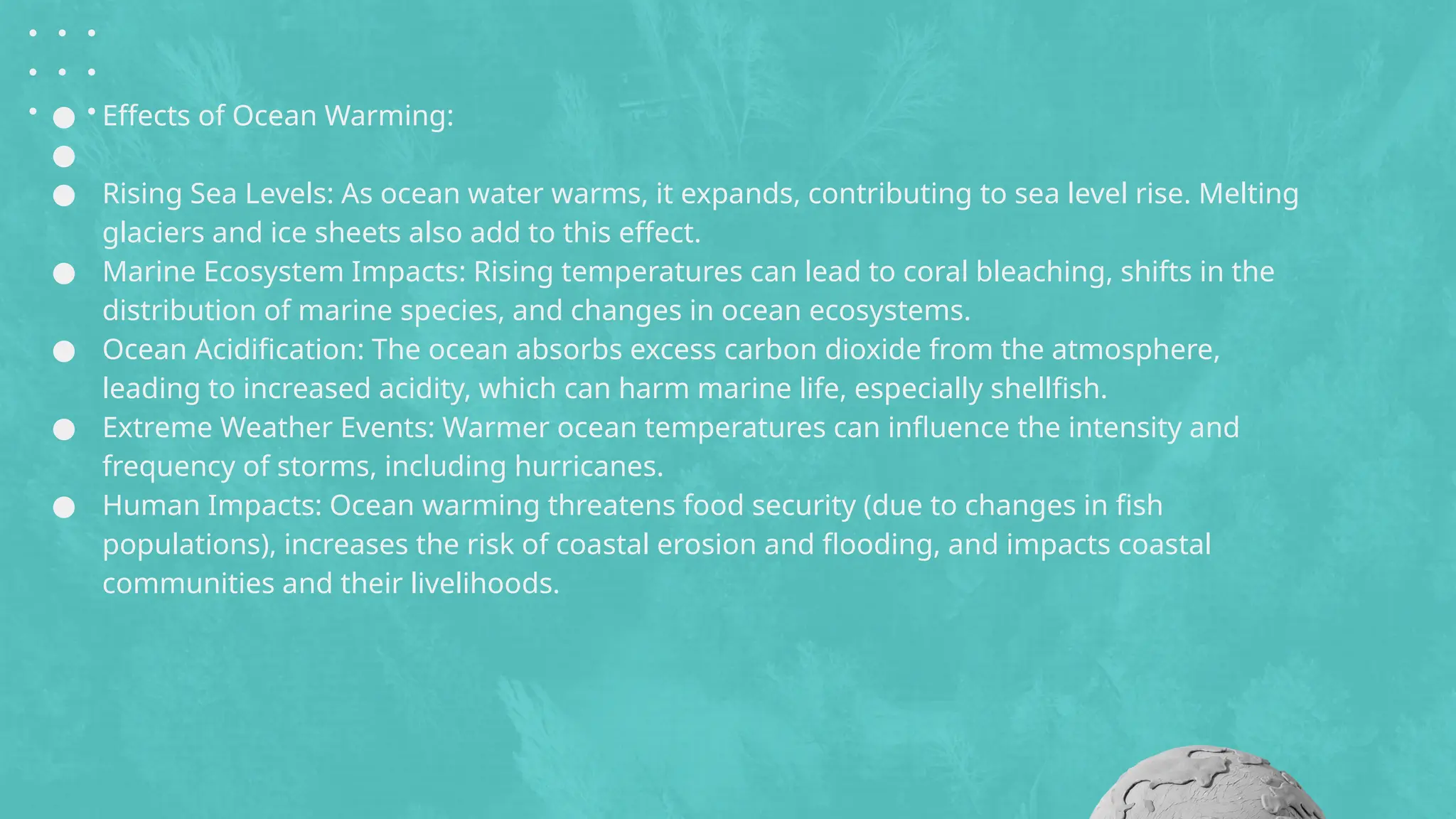 Current Environmental issues- greenhouse gases, global warming, ocean ...