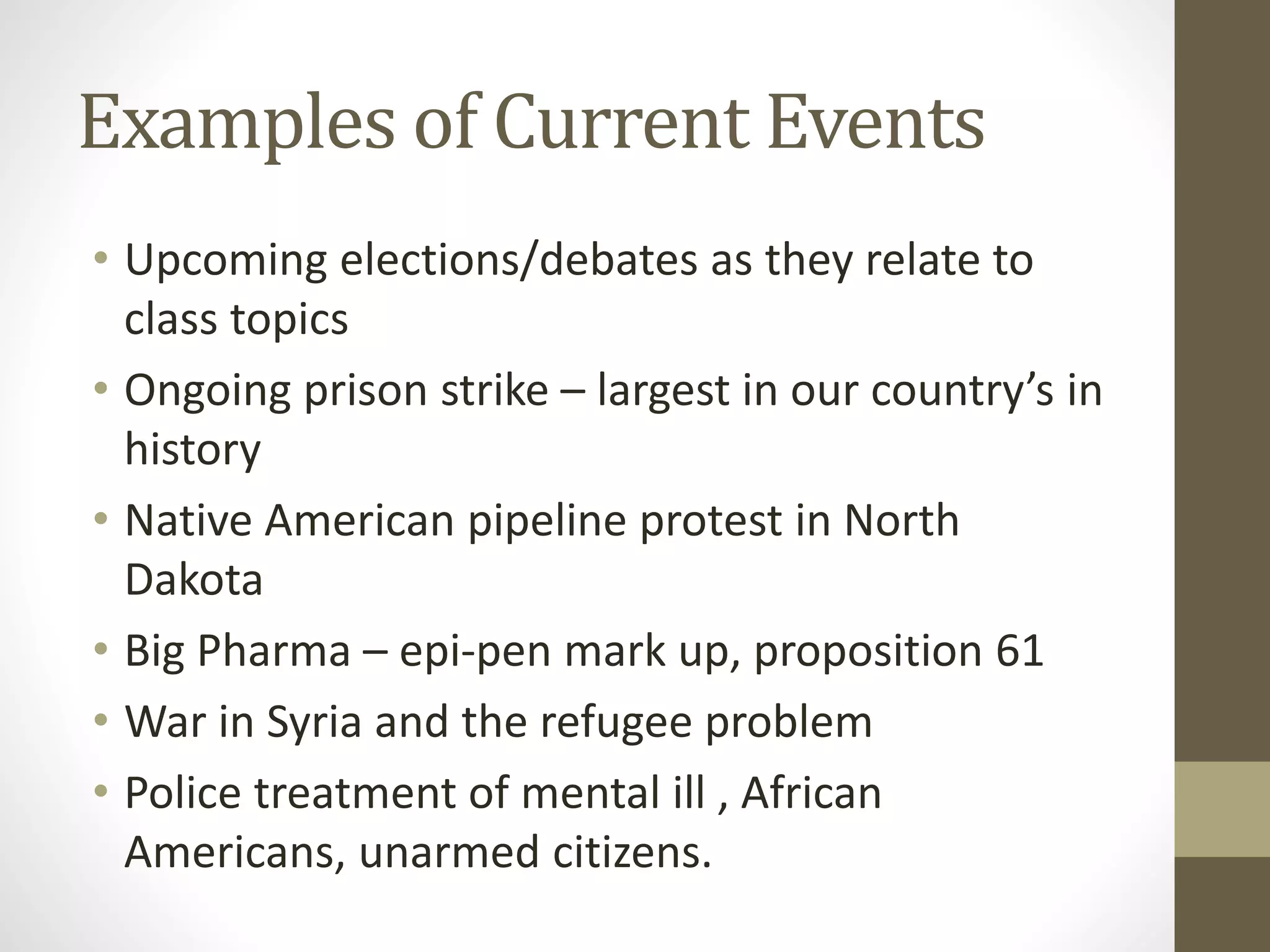 Current event assignment | PPT