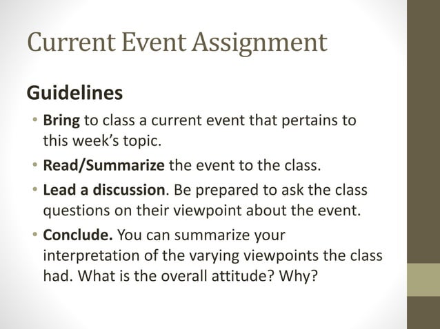 Current event assignment | PPT