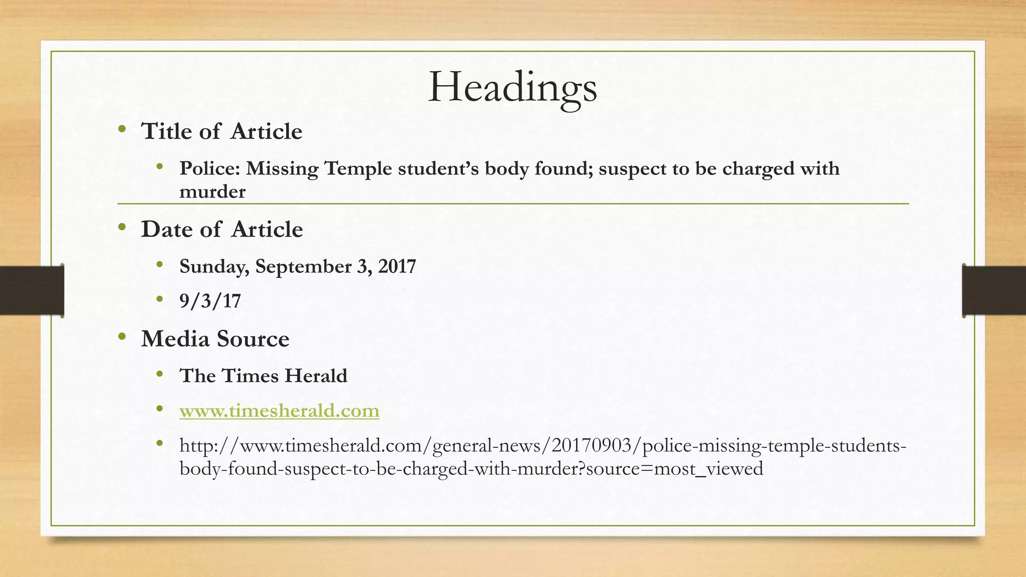 Current event example 2017 | PPT