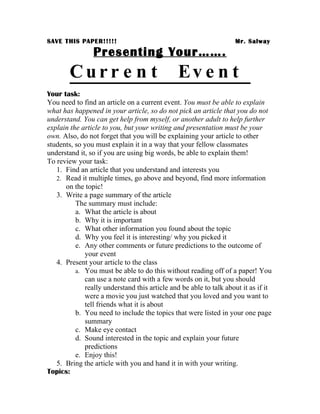 Current Events | DOC