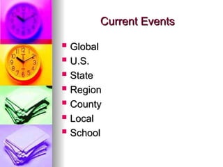 the foundations of teaching current events.ppt | Geography | Science